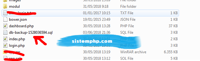 Cara Simpel Backup Database MYSQL dengan PHP - SISTEMPHP.COM