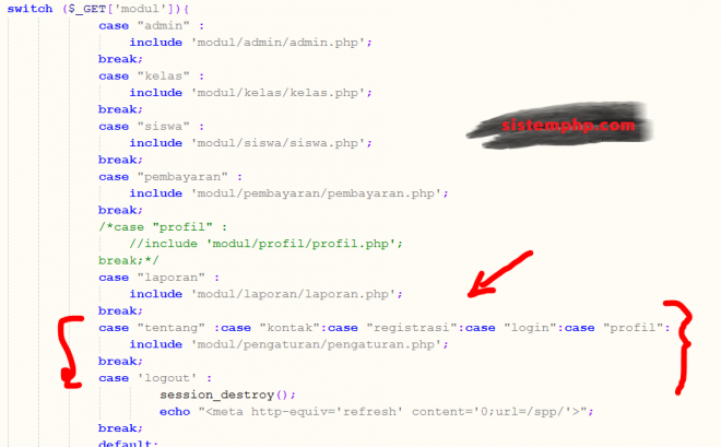 PHP – Banyak Pilihan dalam 1 Case Switch - SISTEMPHP.COM