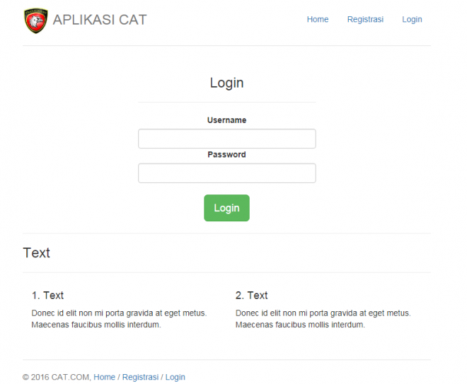 Halaman login cat – SISTEMPHP.COM