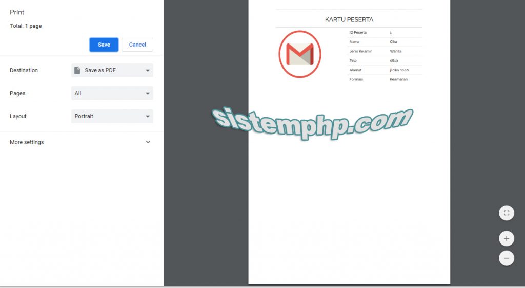 Convert HTML ke PDF Tanpa Fungsi PHP - SISTEMPHP.COM